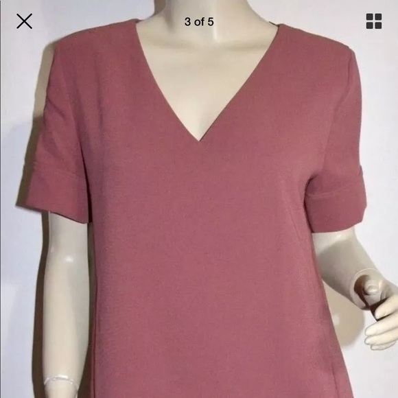 Theory | Dresses | Theory V Neck Abandes Dress Deep Rose Pink Crepe 6 ...